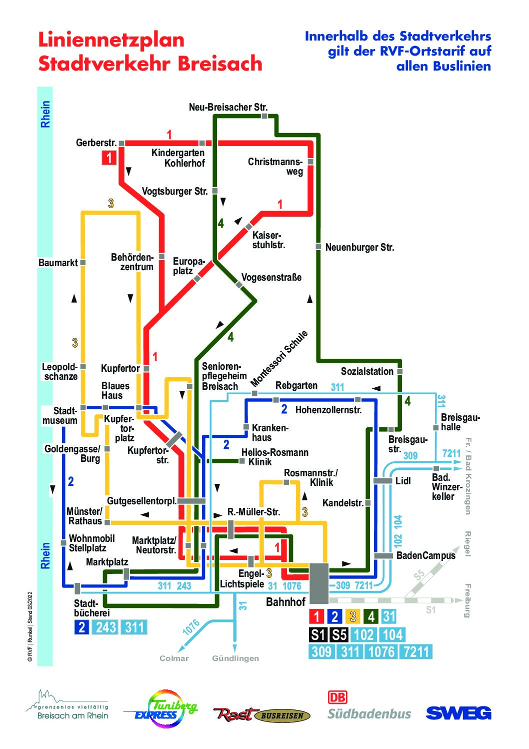Linienplan – Bürgerbus Breisach